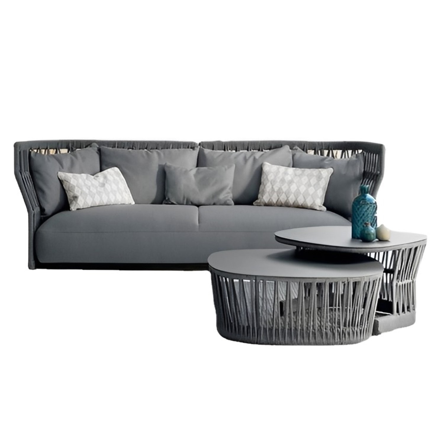 SF012 Outdoor Braided Rope Garden Furniture Set - Buy Patio Rope ...